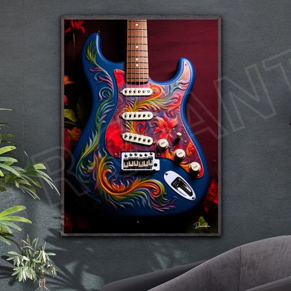 DENARDAI | Art | Psychedelic Electric Guitar Graffiti Pop Art ...
